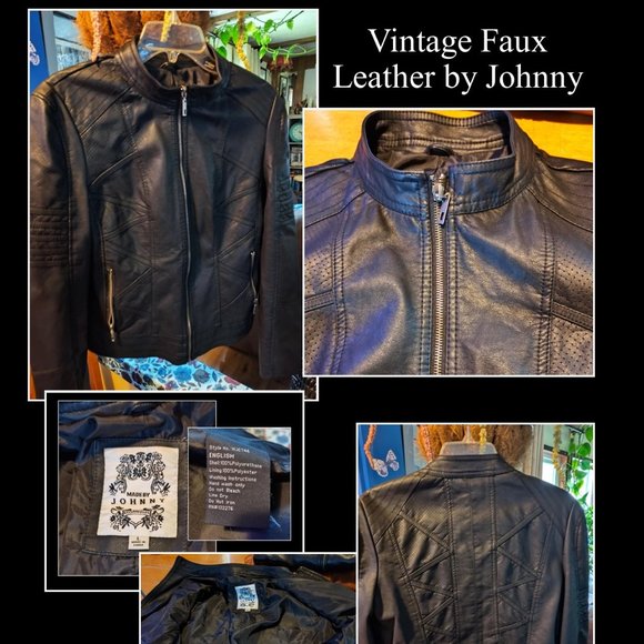 Made By Johnny | Jackets & Coats | Vintage Euc Johnny Faux Leather ...